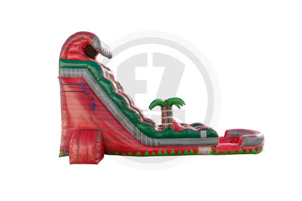 22FT Red Crush Waterslide - Bouncing Beez